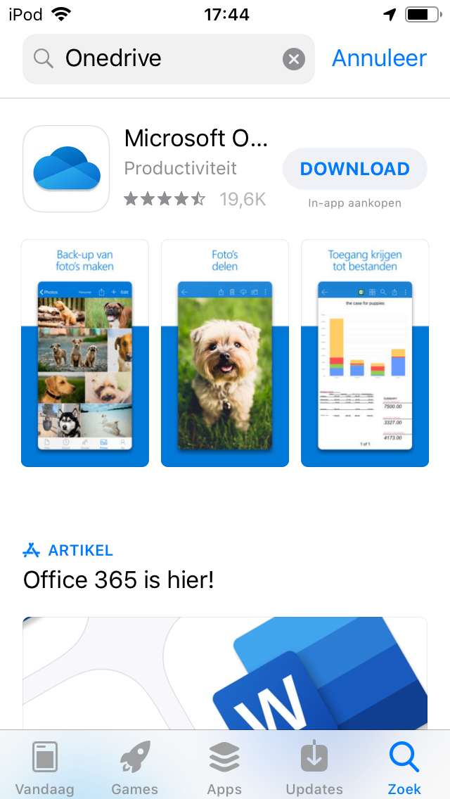 OneDrive foto upload iPhone | van Dulst Automatisering